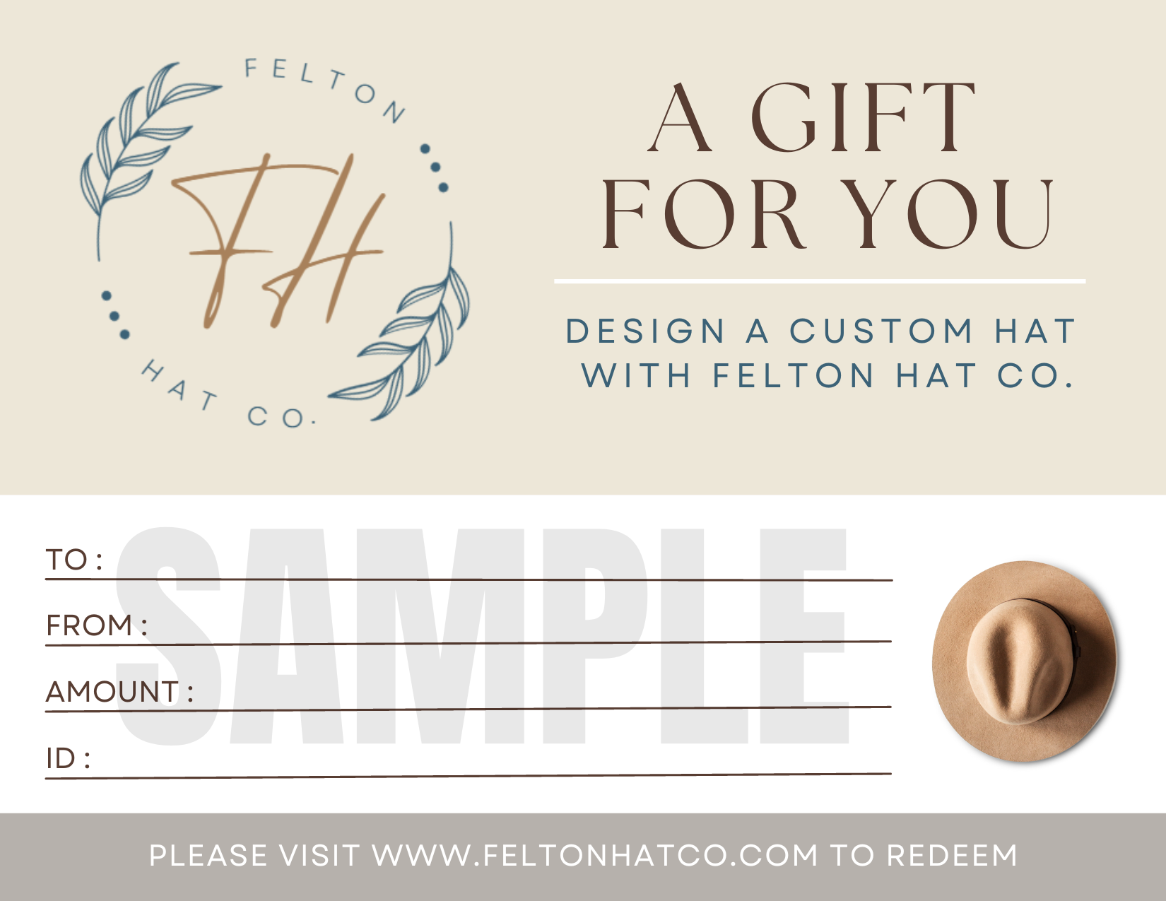 Gift Certificates – Felton Hat Co.